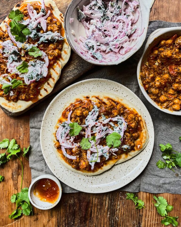 Chana Masala Mango Naan